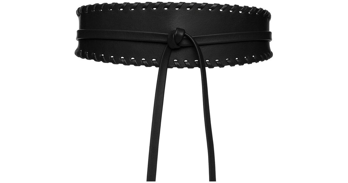 Ada Chloe Leather Belt in Black | Lyst UK