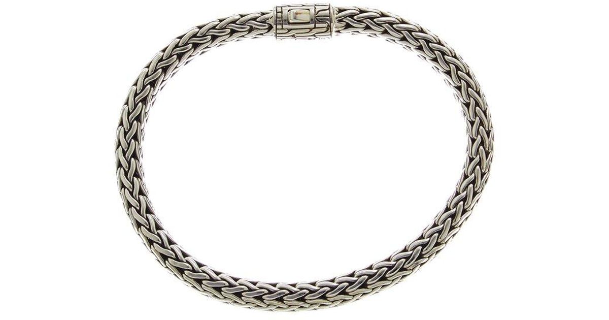 John Hardy Chain Woven Bracelet in Metallic | Lyst