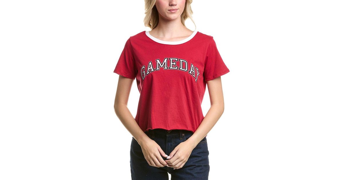 Prince Peter Graphic Boyfriend Crop T-Shirt in Red | Lyst