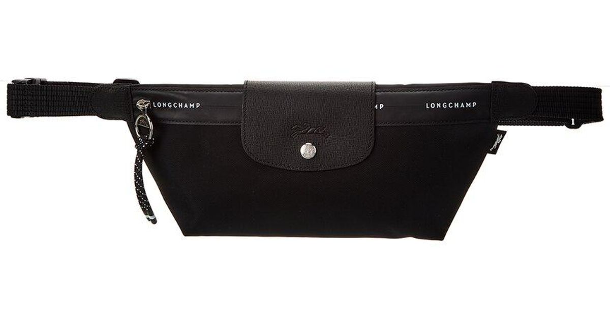 Longchamp Le Pliage Energy Medium Canvas Belt Bag in Black | Lyst UK