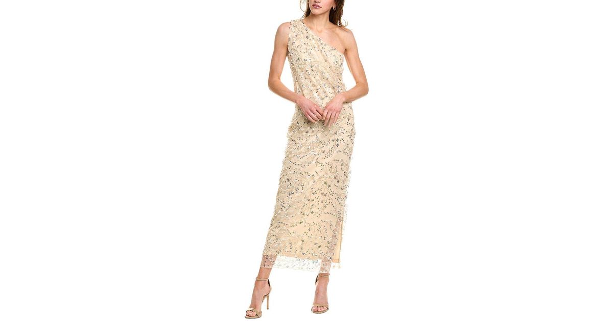 Marina Mesh Gown in Natural | Lyst