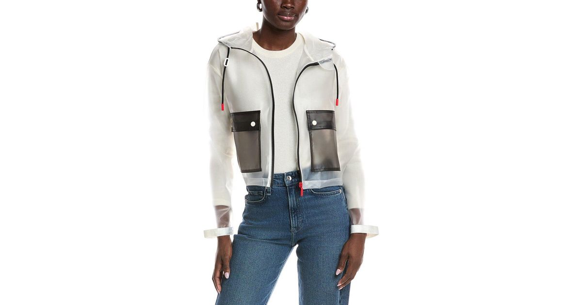 HUNTER Matte Transparent Jacket in Blue | Lyst UK