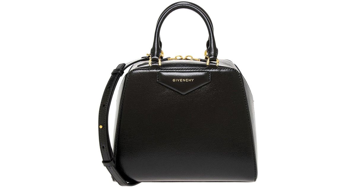 Givenchy Antigona Cube Mini Leather Bag in Black | Lyst