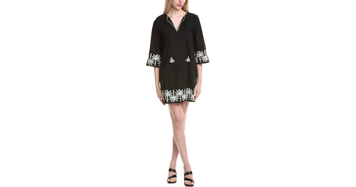 Johnny Was Hannah Linen-Blend Dress in Black | Lyst UK