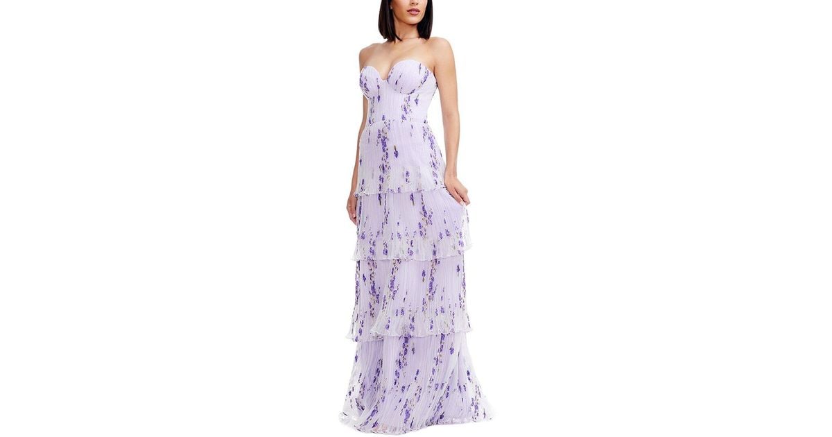 Dress the Population Layana Fit & Flare Dress in Purple | Lyst UK