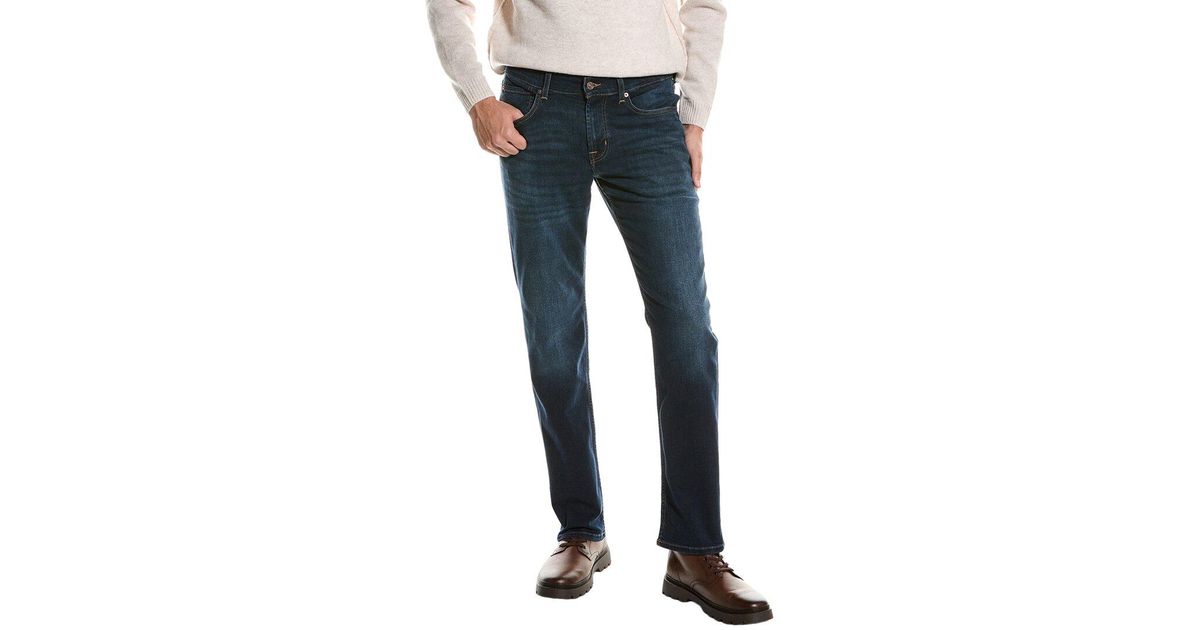 7 For All Mankind The Straight Titan Tapered Straight Leg Jean in Blue ...