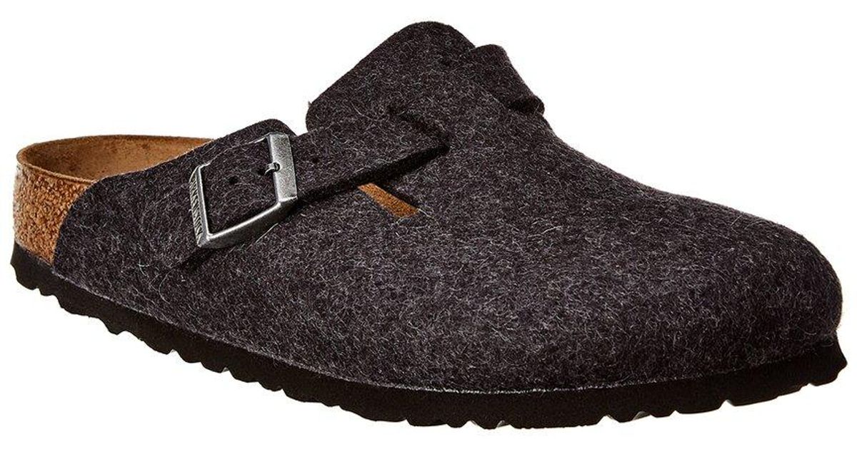 Birkenstock Boston Narrow Wool Clog in Brown | Lyst