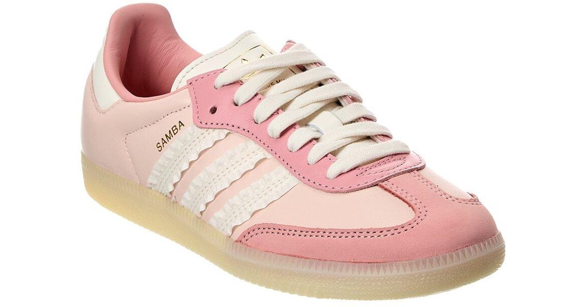 adidas Samba Og Leather Sneaker in Pink | Lyst