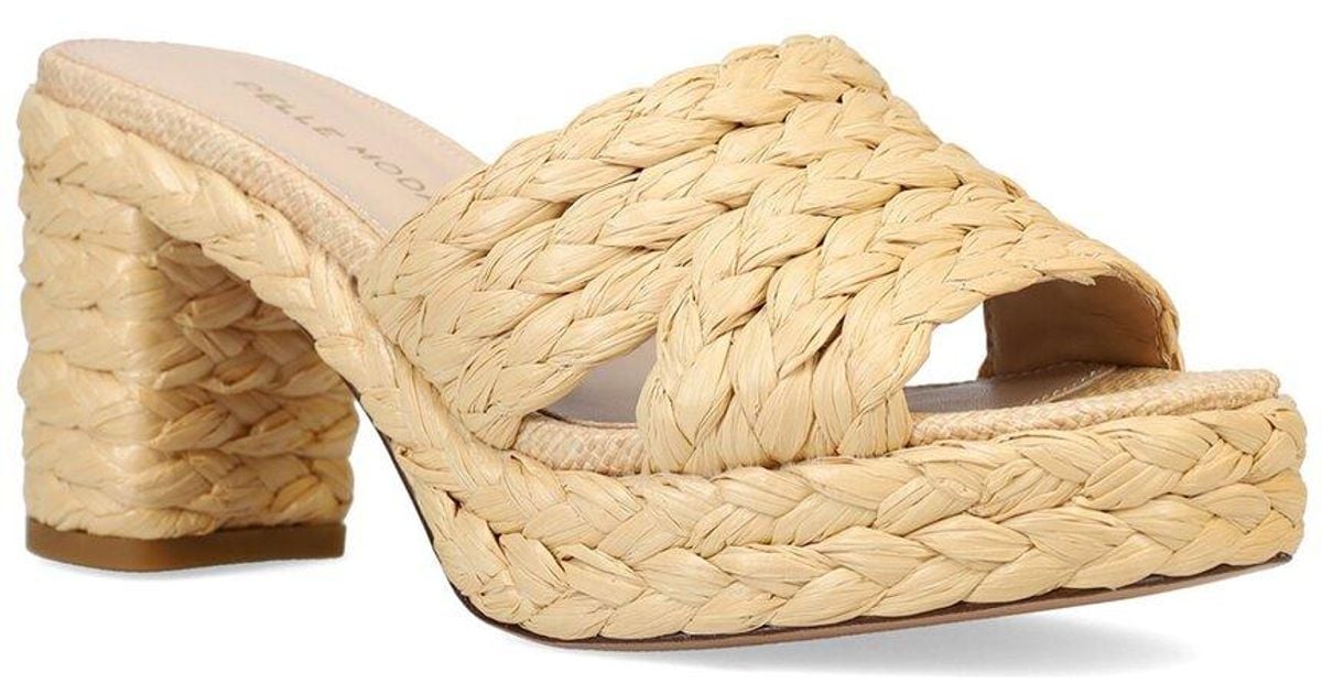 Pelle Moda Camren Raffia Sandal in Natural | Lyst UK