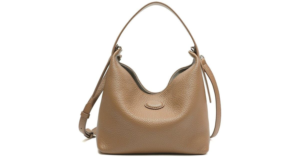 Tiffany & Fred Paris Smooth Leather Hobo Bag in Brown | Lyst