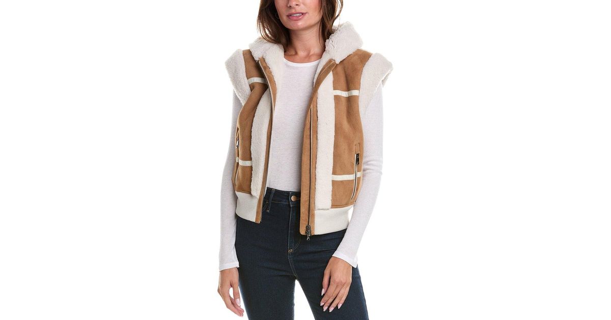 Bogner Fell Shearling Vest in Natural | Lyst