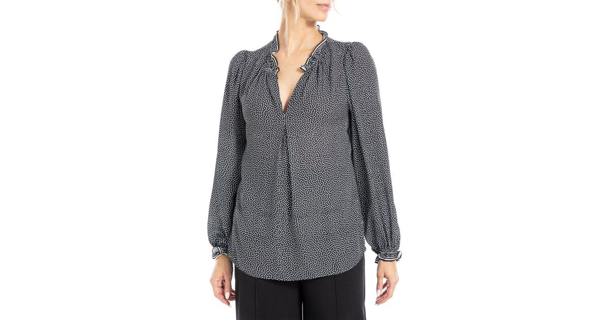 Max Studio Long Smock Blouse in Grey | Lyst UK