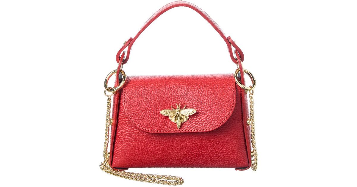 Persaman New York 1062 Leather Satchel in Red | Lyst