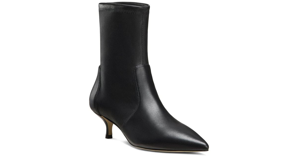 Stuart Weitzman Mara 50 Leather Bootie in Black | Lyst UK