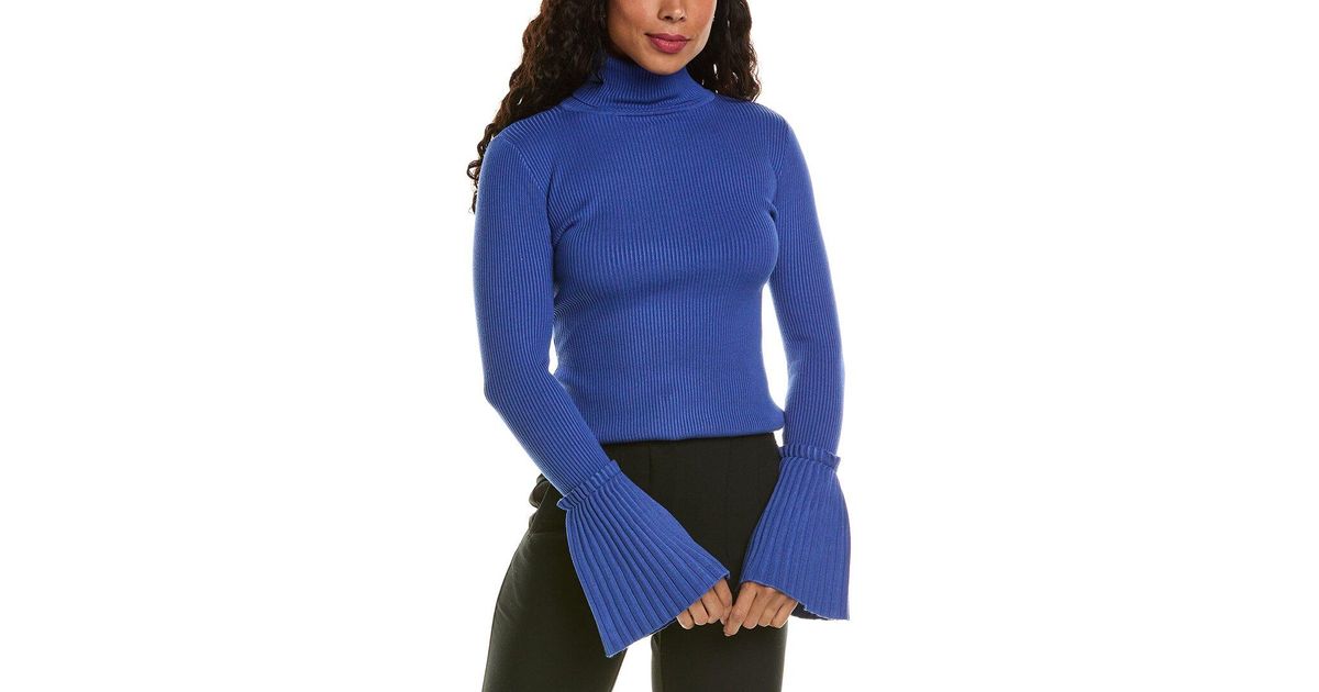 LaBiz Chenille Sweater in Blue | Lyst