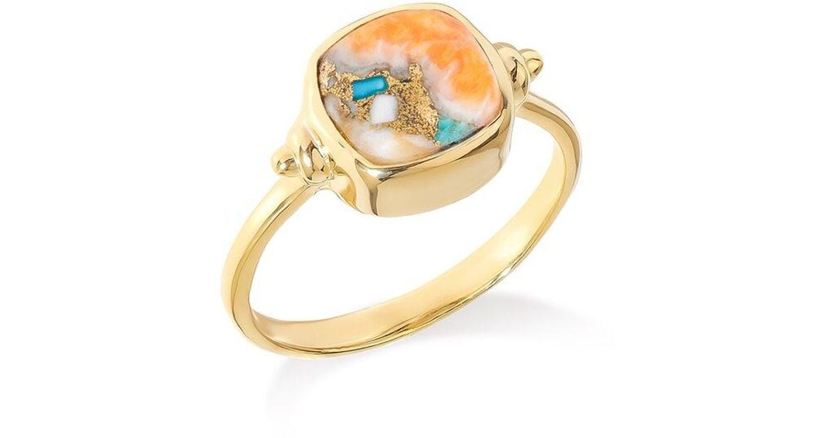 TIRAMISU 14K Over 2.35 Ct. Tw. Oyster Copper Solitaire Ring in Metallic ...