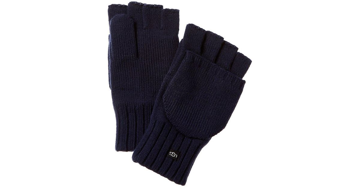 UGG Knit Flip Wool-Blend Mittens in Blue for Men | Lyst