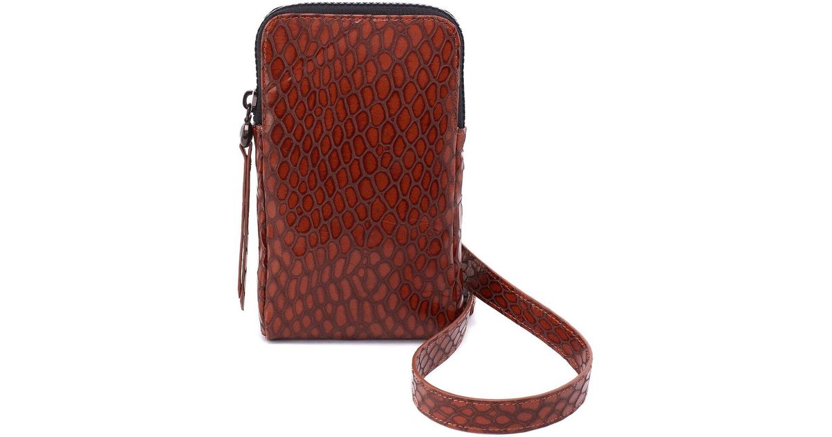 Hobo International Dixon Phone Leather Sling Bag in Brown | Lyst
