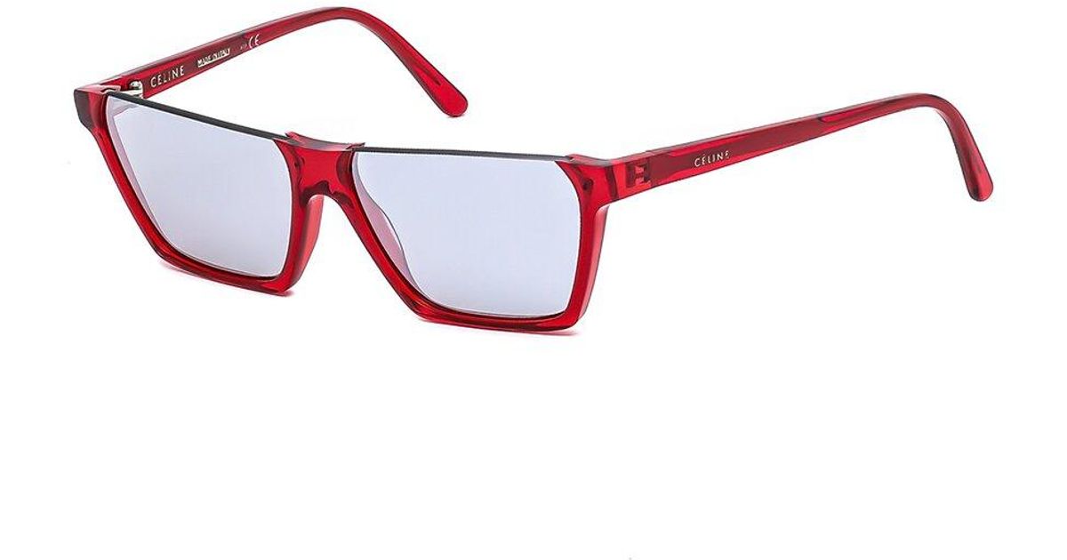 Celine Cl40008I 60Mm Sunglasses in Red | Lyst