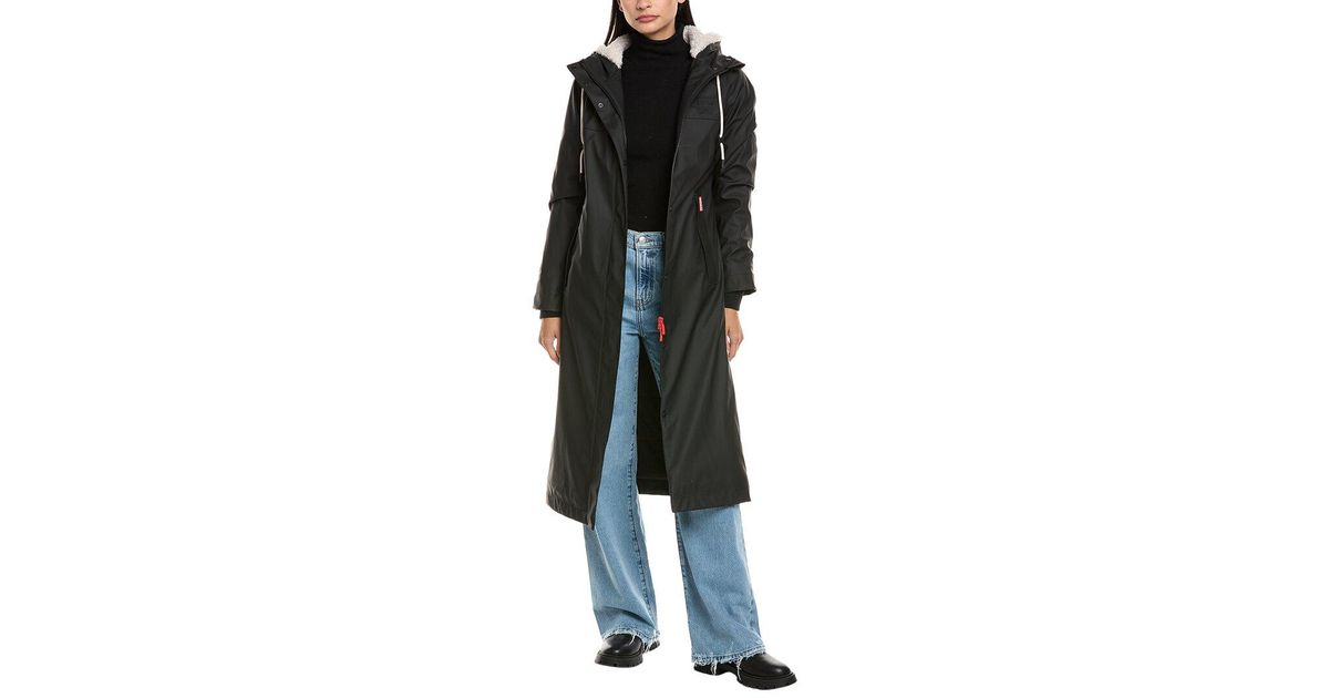 HUNTER Sammy Rain Coat in Black | Lyst