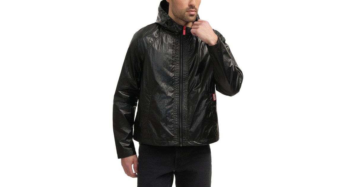 HUNTER Jay Crinkled Jacket in Black for Men | Lyst
