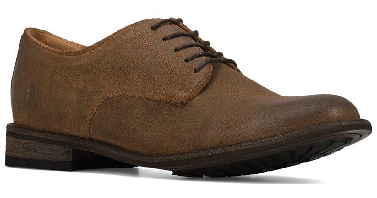 Frye Tyler Flex Suede Oxford in Brown for Men | Lyst