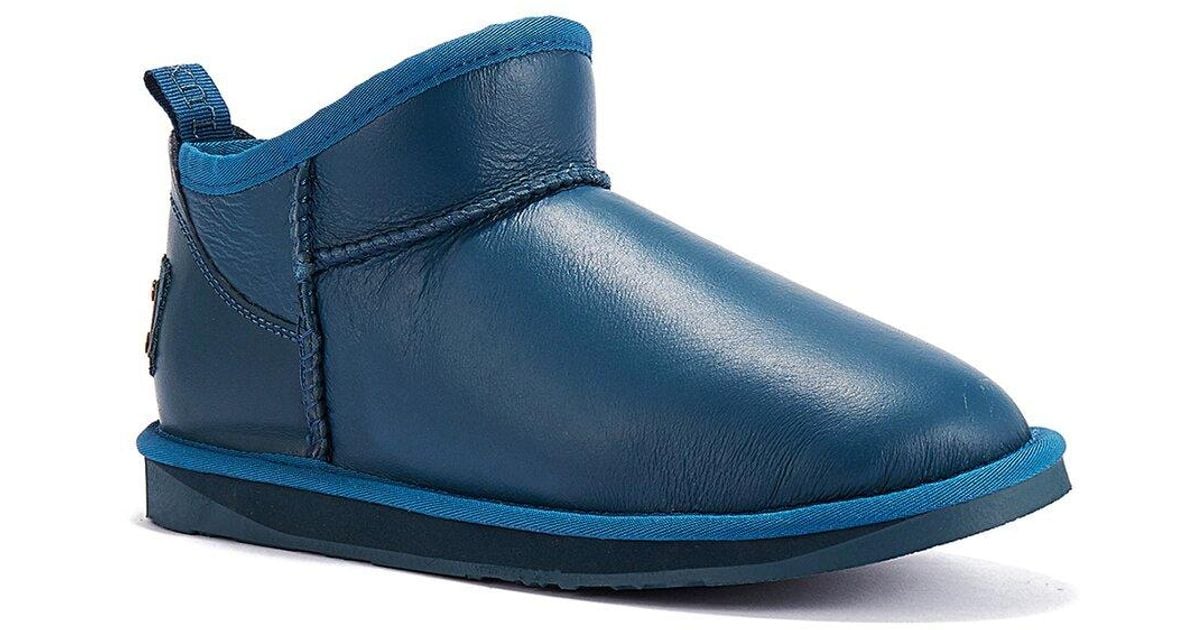 Australia Luxe Cosy Ultra Short Leather Boot in Blue | Lyst UK
