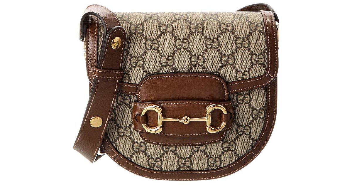 Gucci Blondie Horsebit Mini Gg Supreme Canvas & Leather Shoulder Bag in ...