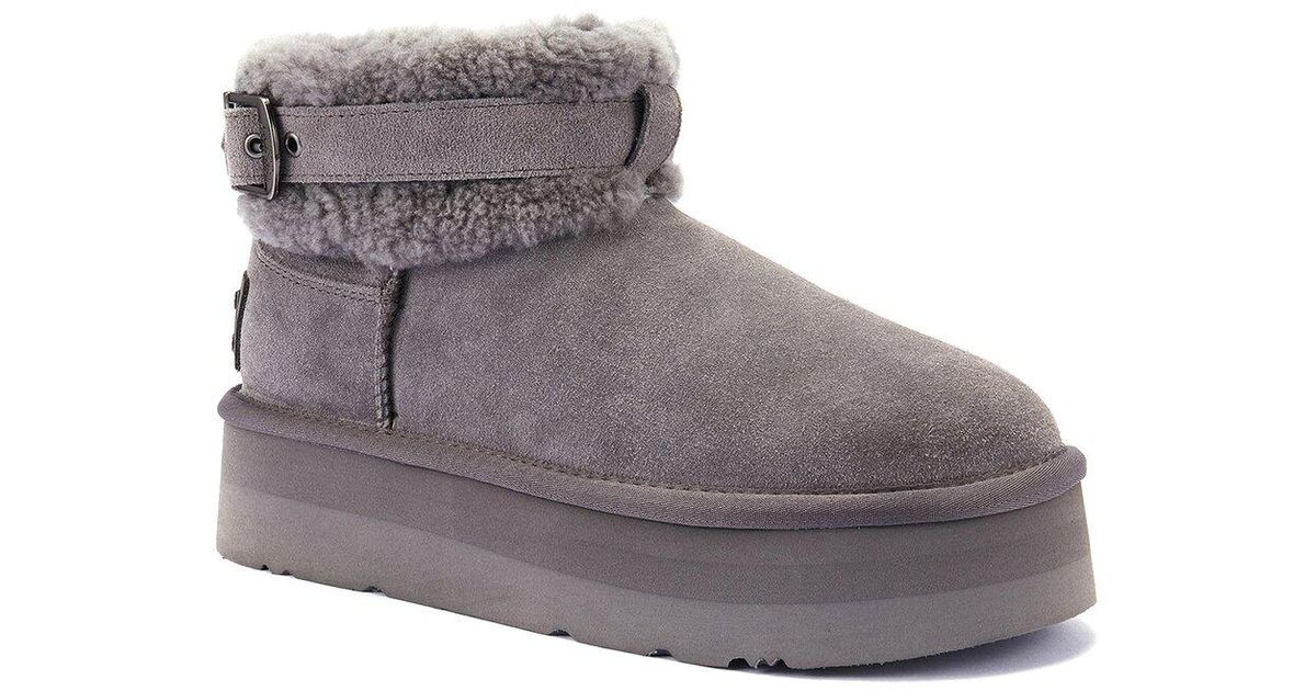 Australia Luxe Eden Suede Boot in Grey | Lyst UK