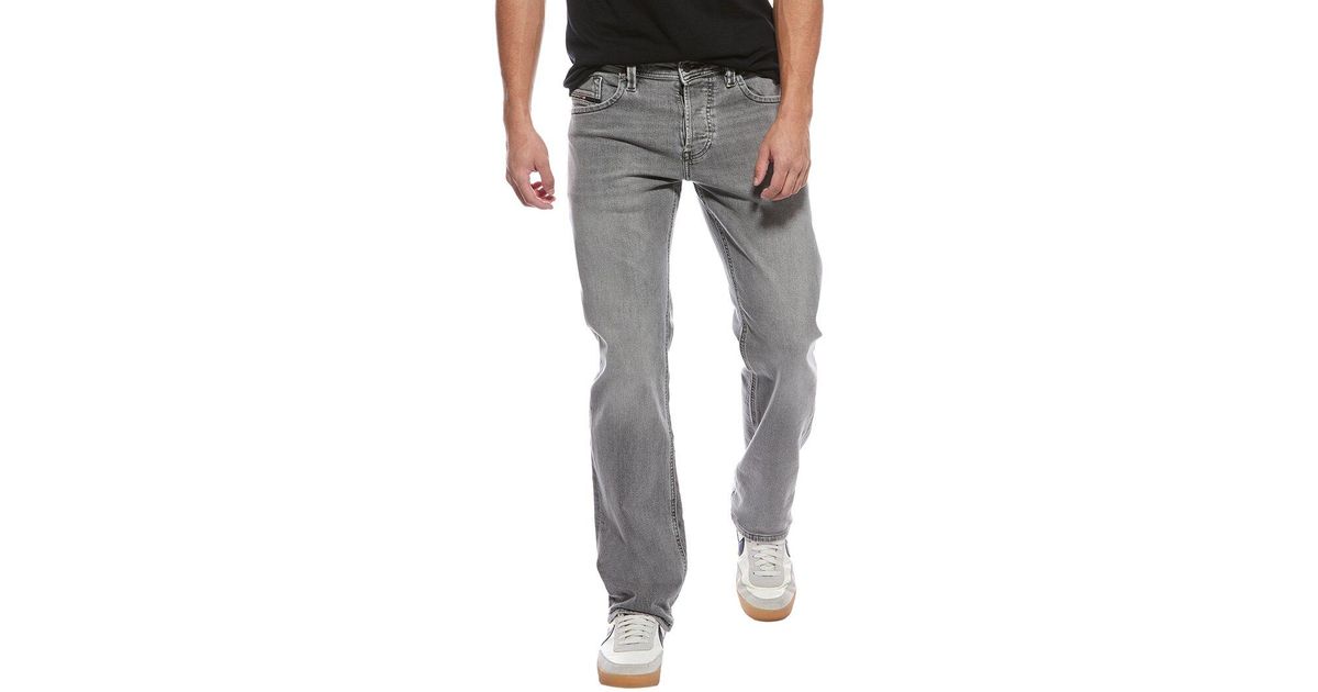 DIESEL Markee Straight Jean in Grey for Men | Lyst UK