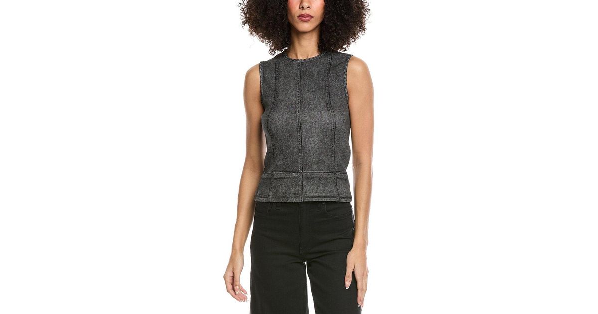 Rag & Bone Miramar Rib Muscle Tank in Black | Lyst UK