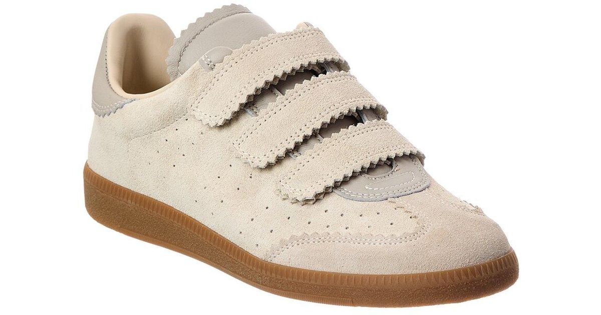 Isabel Marant Beth Leather Sneaker in White | Lyst UK