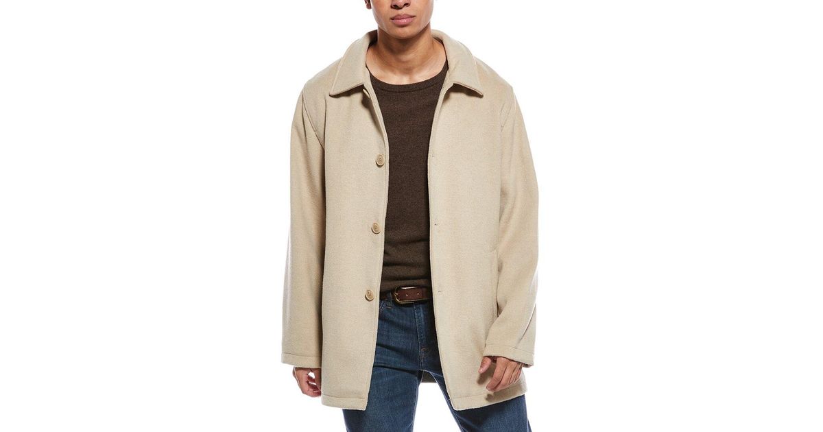Robert Graham Wool-Blend Car Coat in Natural for Men | Lyst UK
