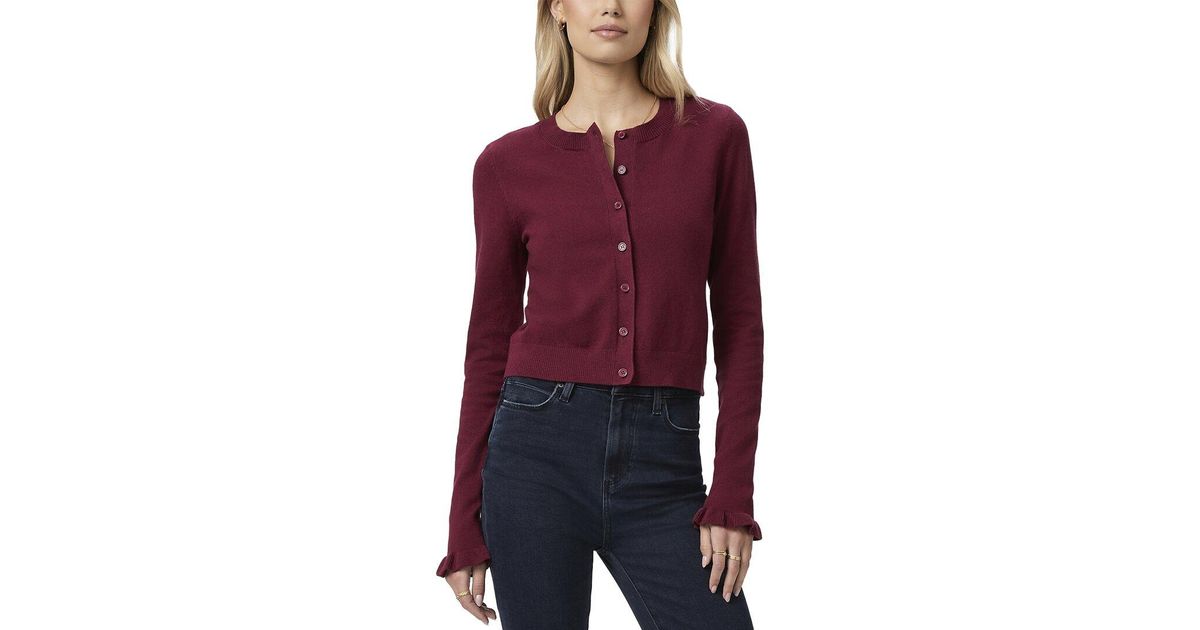 PAIGE Pomeline Silk-Blend Cardigan in Purple | Lyst UK