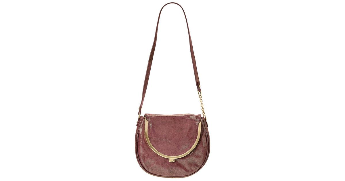 Hobo International Amour Leather Shoulder Bag in Purple | Lyst