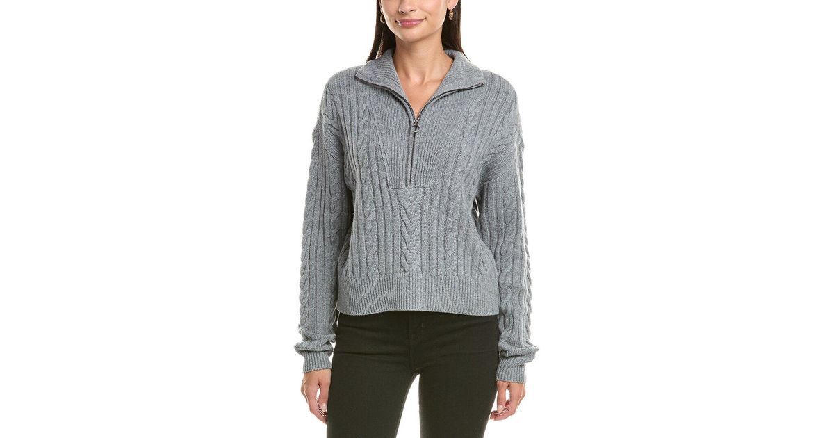 PAIGE Maylene Wool-Blend Sweater in Grey | Lyst UK