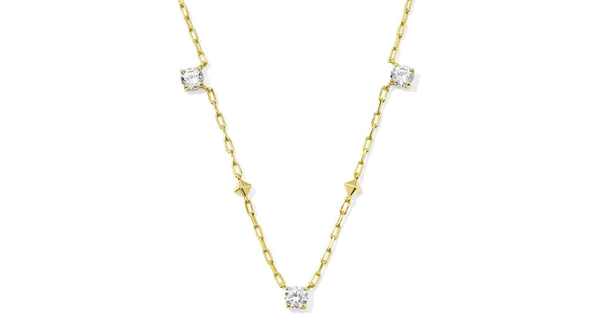 Kendra Scott Jada 14K Plated Cz Strand Necklace in Metallic | Lyst UK