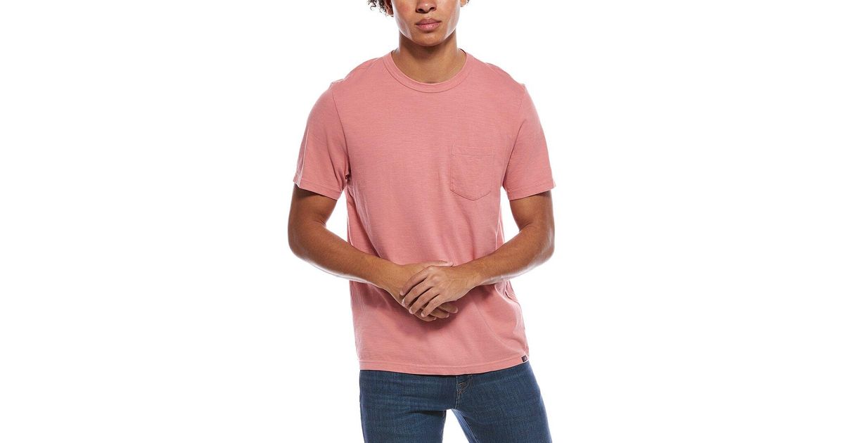 Faherty Sunwashed Pocket T-Shirt in Red for Men | Lyst UK