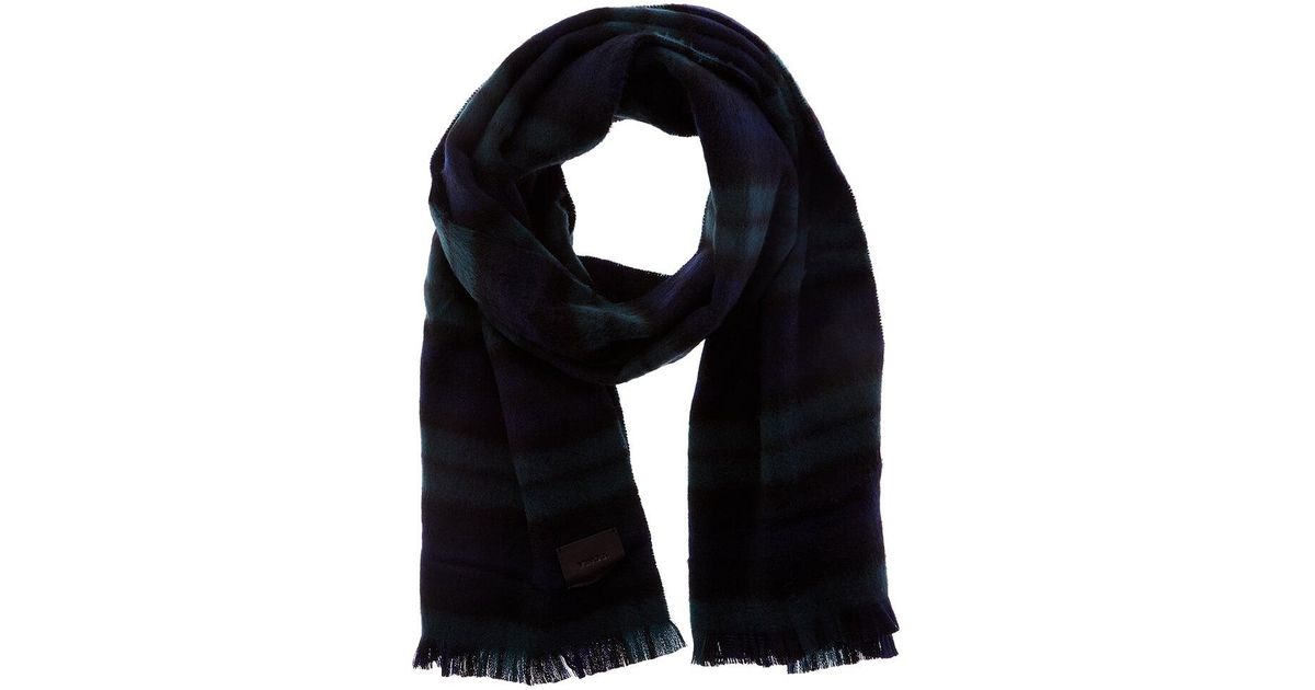 Vince Double-Face Merino Wool Scarf in Black for Men | Lyst UK