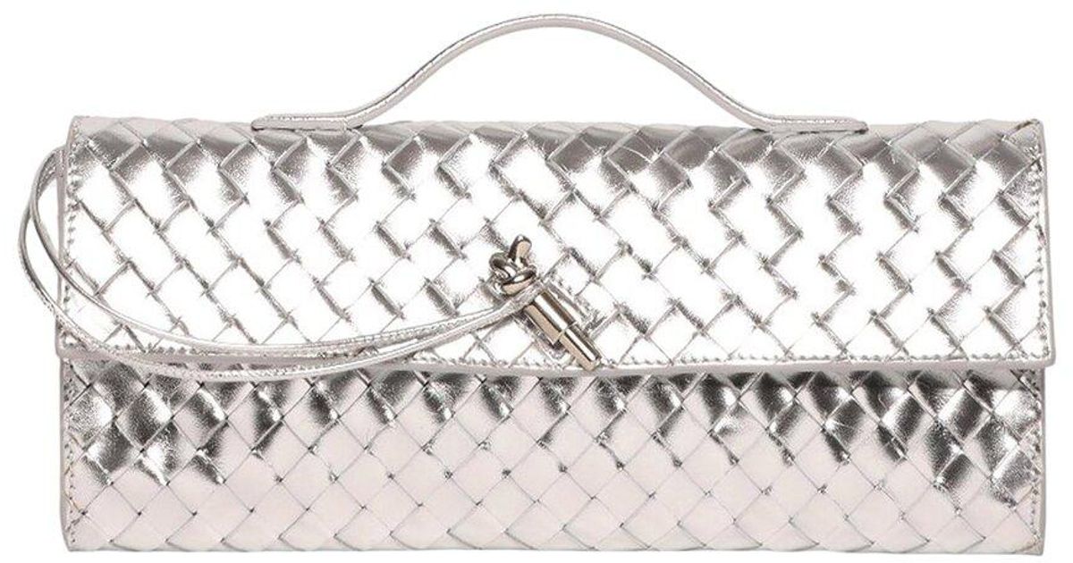 Walter Baker Juliette Leather Clutch in Metallic | Lyst