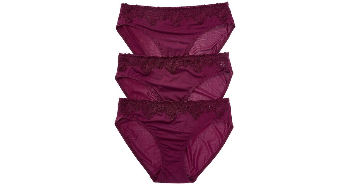 Le Mystere 3Pk Lace Allure Micro Bikini in Purple | Lyst UK