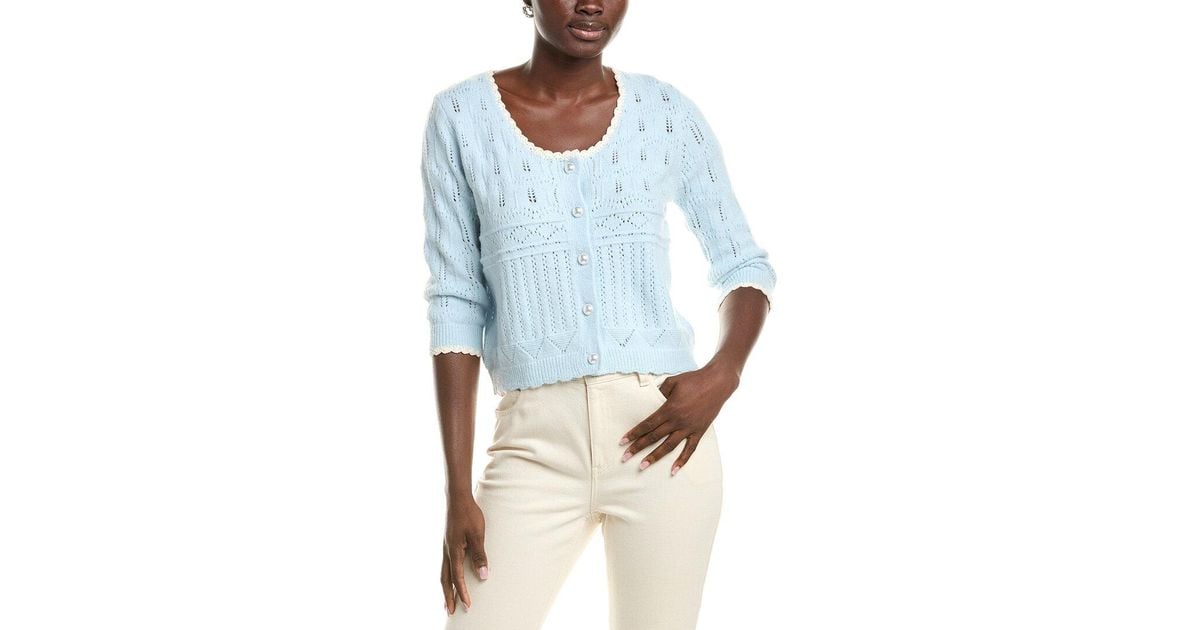 ANNA KAY Elieza Cashmere-Blend Cardigan in Blue | Lyst UK