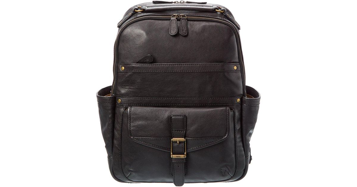 Frye Denver Leather Backpack in Black | Lyst UK