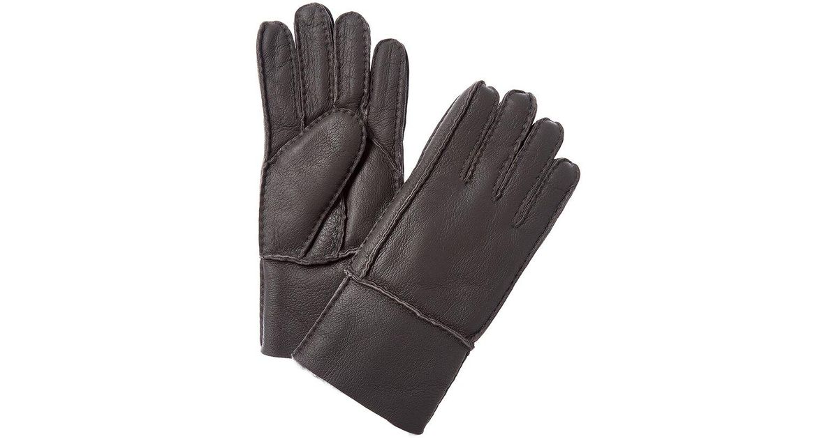 Surell Accessories Shearling-Lined Tech Gloves in Gray for Men | Lyst