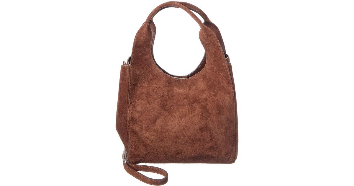 Persaman New York Suede Hobo Bag in Brown | Lyst