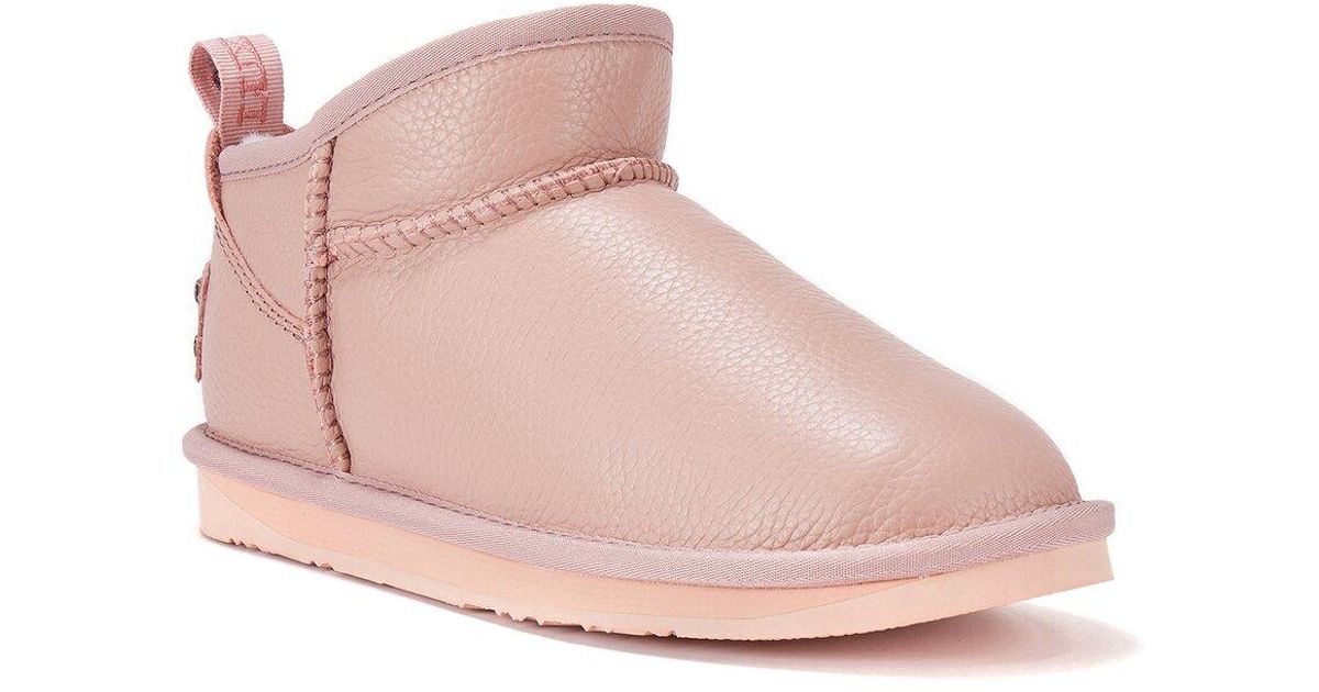Australia Luxe Cosy Ultra Short Leather Boot in Pink | Lyst