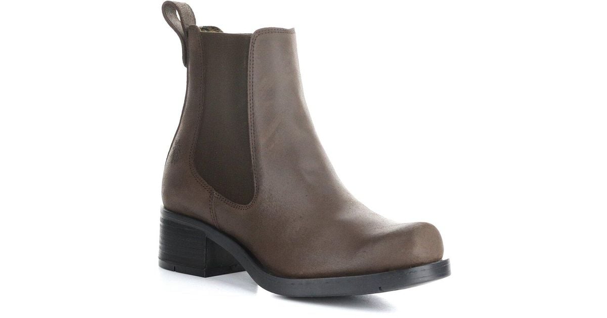 Fly London Rana Leather Boot in Brown | Lyst UK