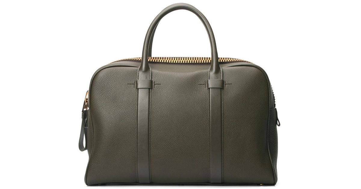 Tom Ford Wide Leather Briefcase in Black for Men | Lyst UK