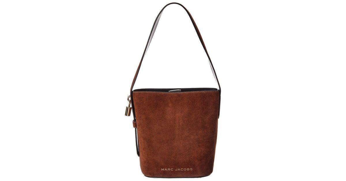 Marc Jacobs Suede Drifter Suede Bucket Bag in Brown | Lyst UK
