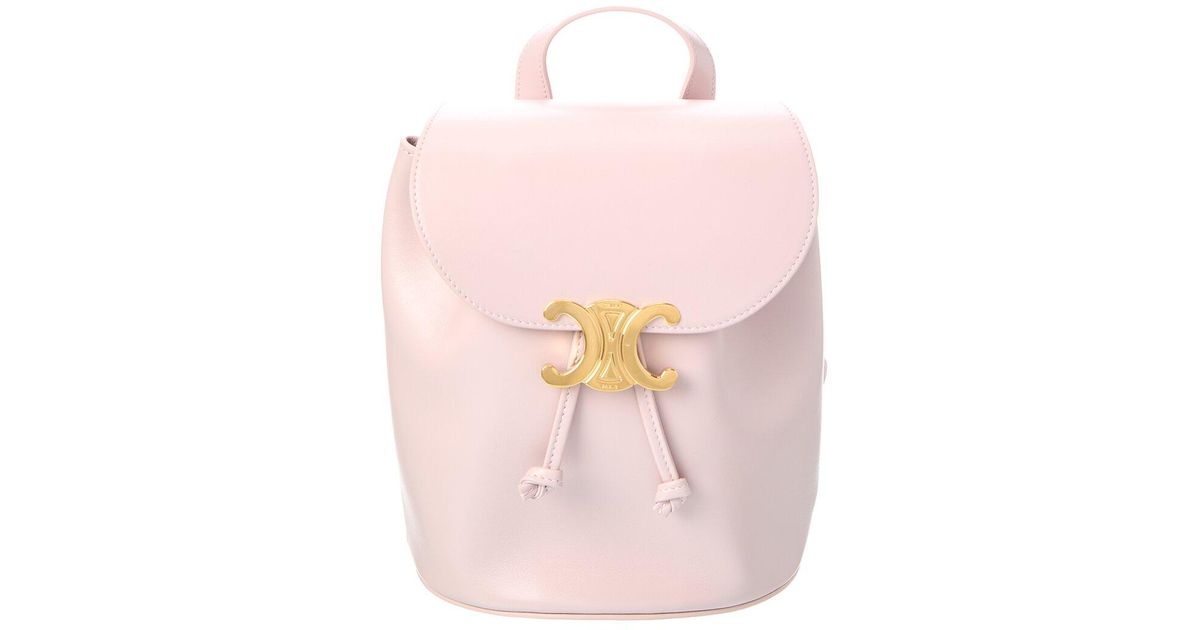Celine Bonnie Leather Backpack in Pink | Lyst UK